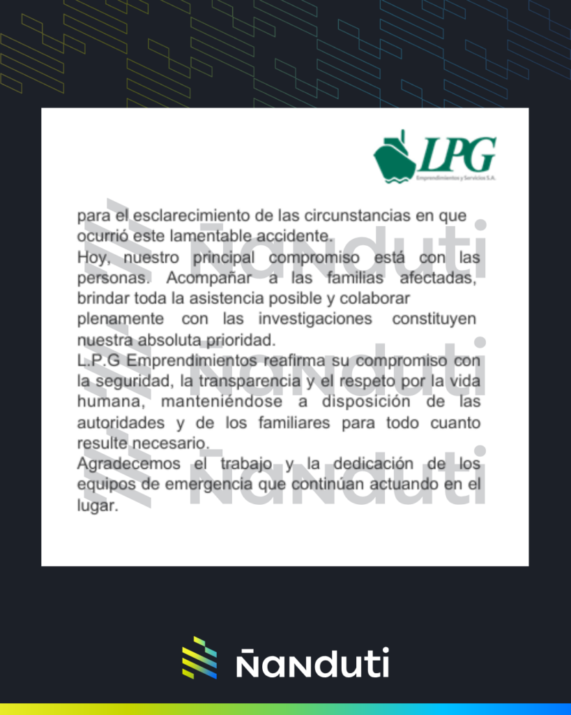 Empresa responsable se pronuncia tras la explosión de barcaza en la ...
